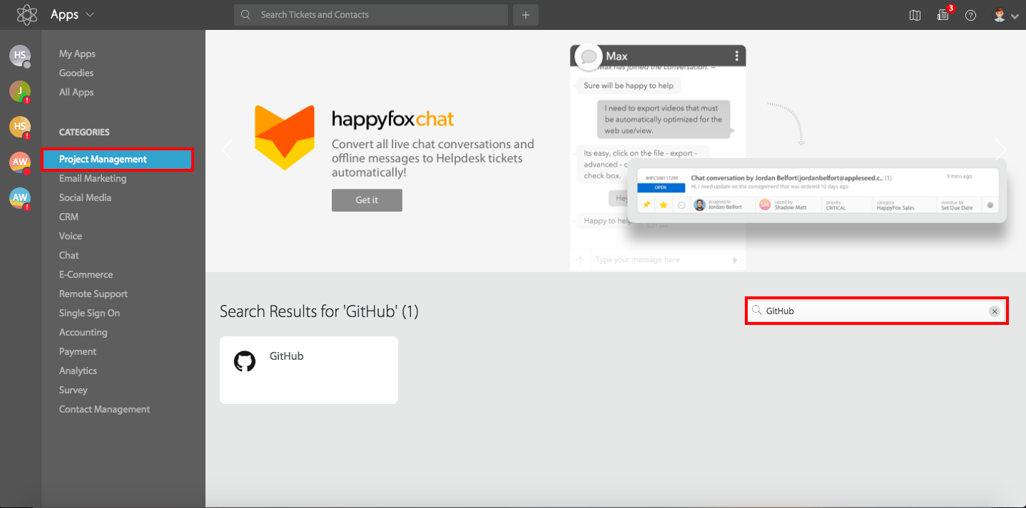 Configure GitHub Integration with HappyFox - HappyFox Support